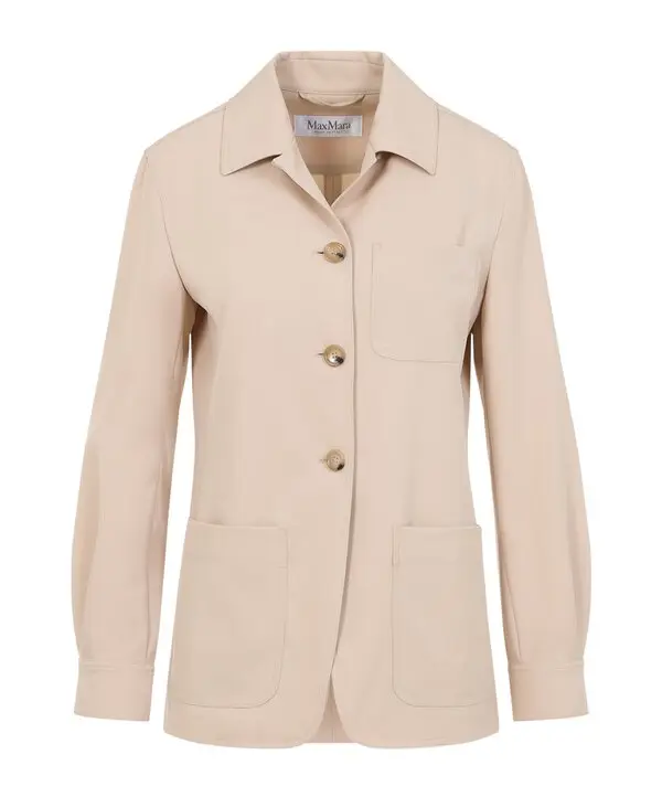 Max Mara Collared Button-up Shirt Jacket