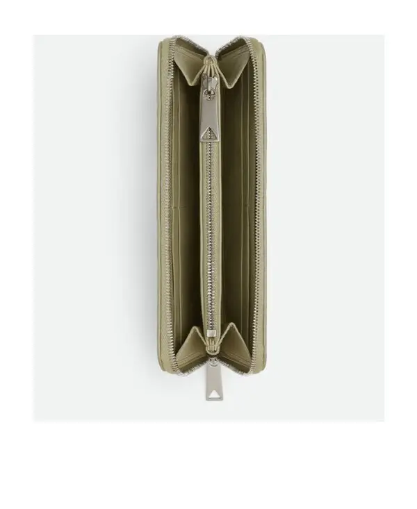 Bottega Veneta Intrecciato Zip Around Wallet - Green