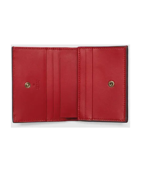 Gucci Gg Supreme Card Case With Cherries