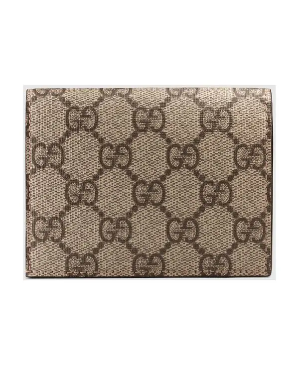 Gucci Gg Supreme Card Case With Cherries