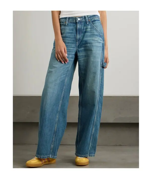 RE/DONE Mid Rise Wide Leg Jeans