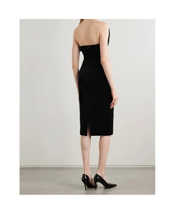 Khaite Strapless Draped Dress