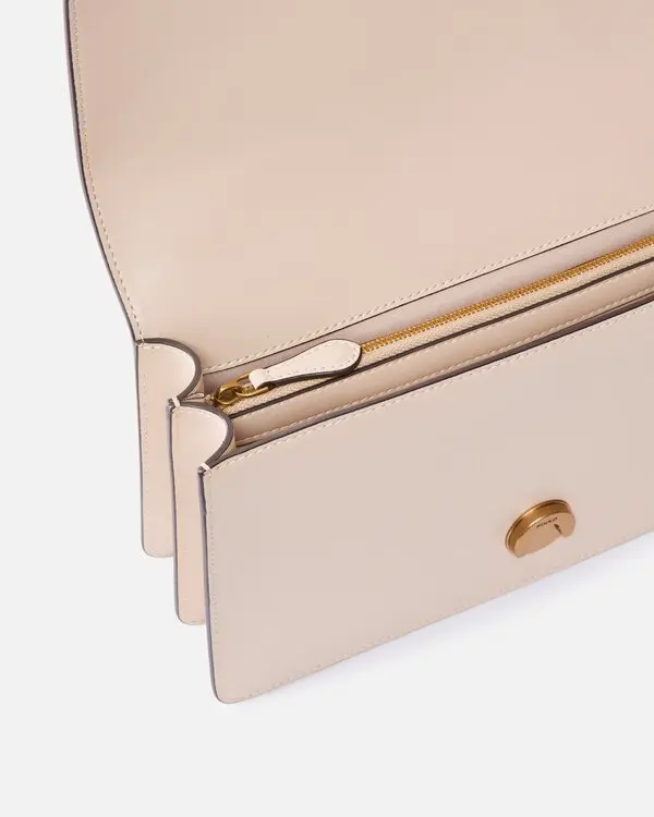 Pinko Love One Classic Bag With Studded Detail - Nude
