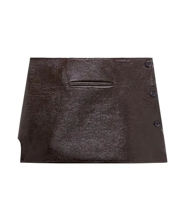 COURREGES Oblique Vinyl Mini Skirt - Chocalate