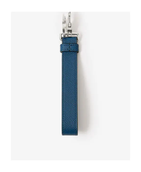 Burberry Textured Logo Plaque Keychain