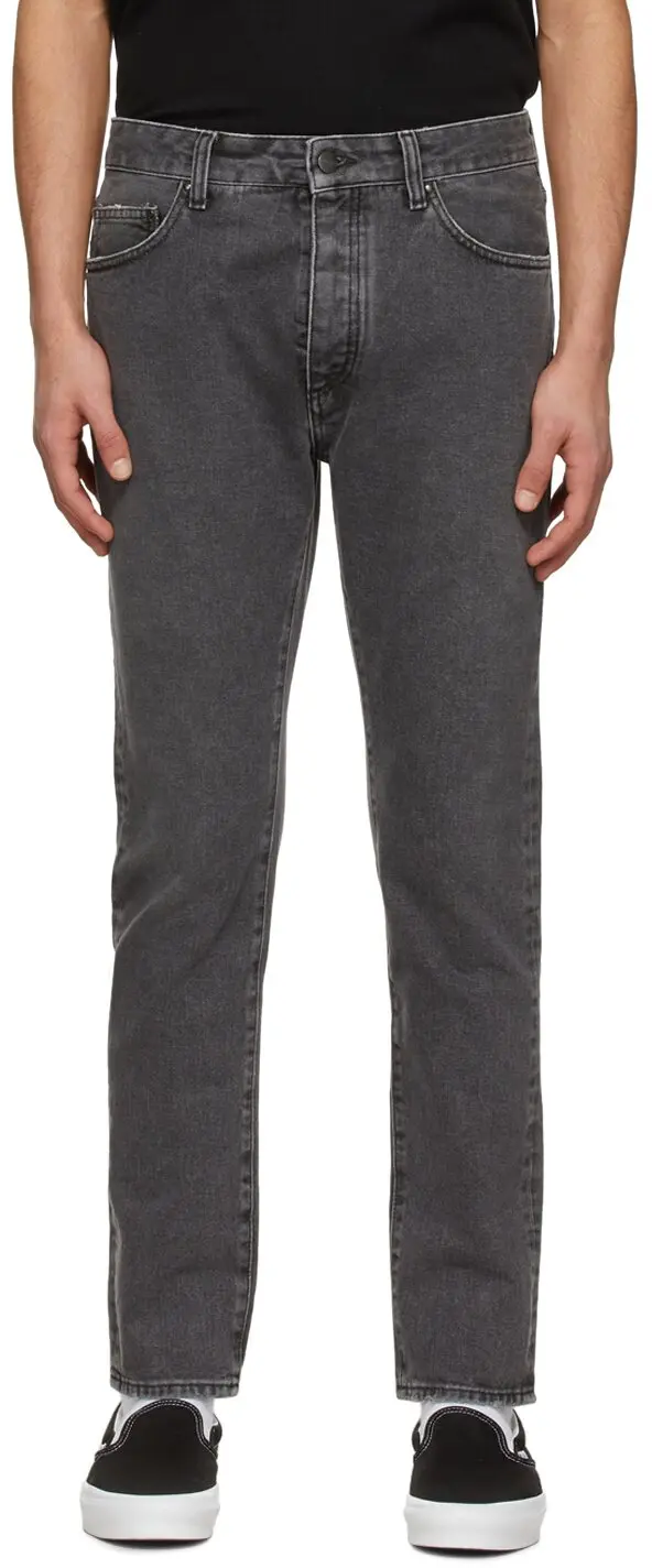 Palm Angels Straight Leg Jeans With Logo Detail