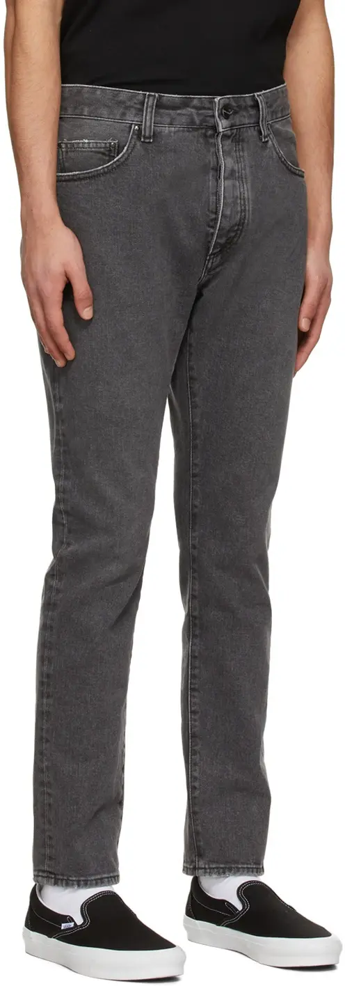 Palm Angels Straight Leg Jeans With Logo Detail
