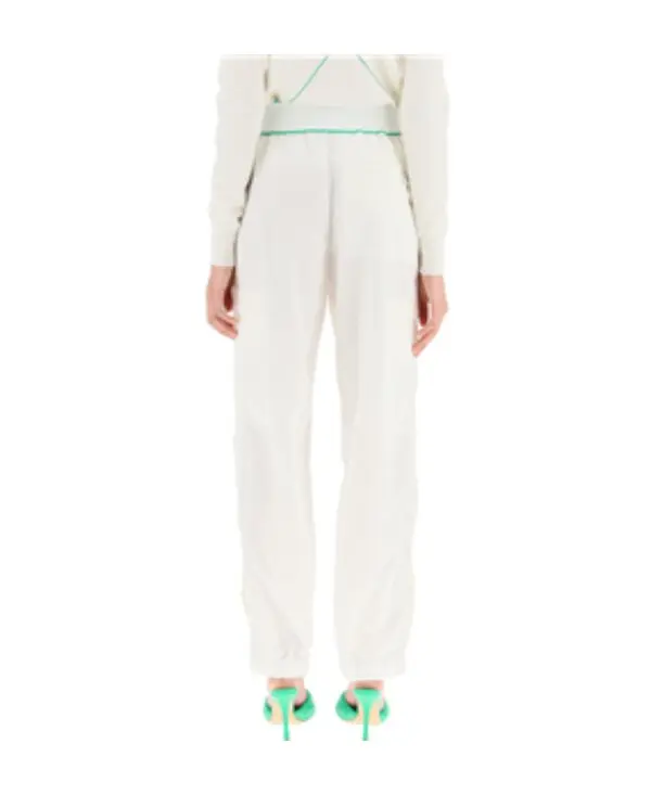 Bottega Veneta Logo Inlaid Flower Loose Fit Pants