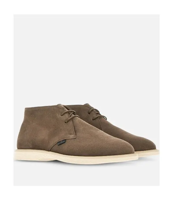 Hogan Lace-up Suede Boots