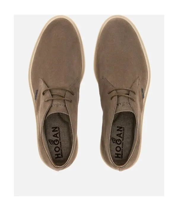 Hogan Lace-up Suede Boots