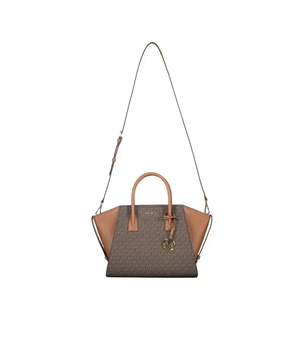 Michael Kors Logo Satchel Tote Bag - Brown
