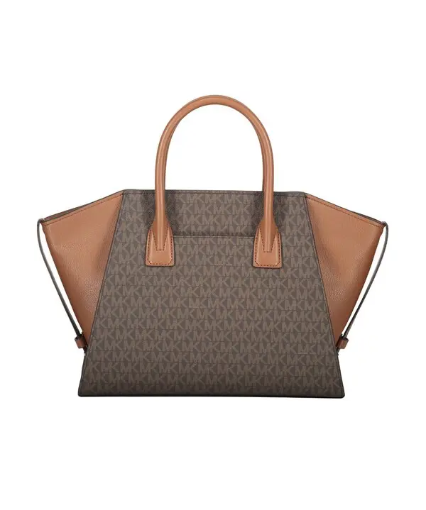 Michael Kors Logo Satchel Tote Bag - Brown