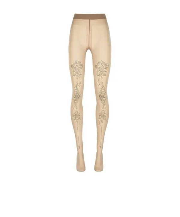 Wolford Printed Patterned Pantyhose - Nude
