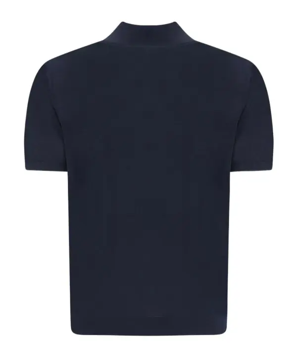 Malo Fine-knit Cotton Polo Shirt - Black