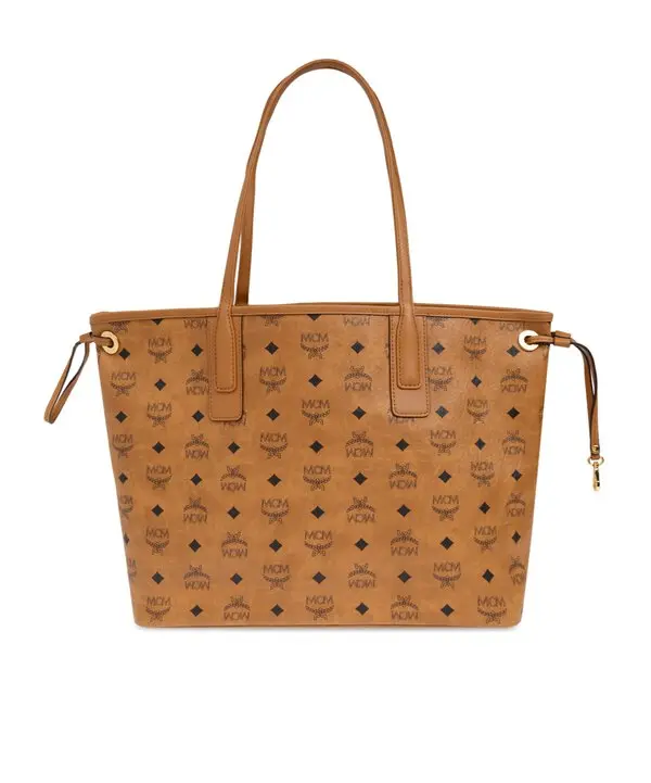 Mcm Printed Logo Tote Bag