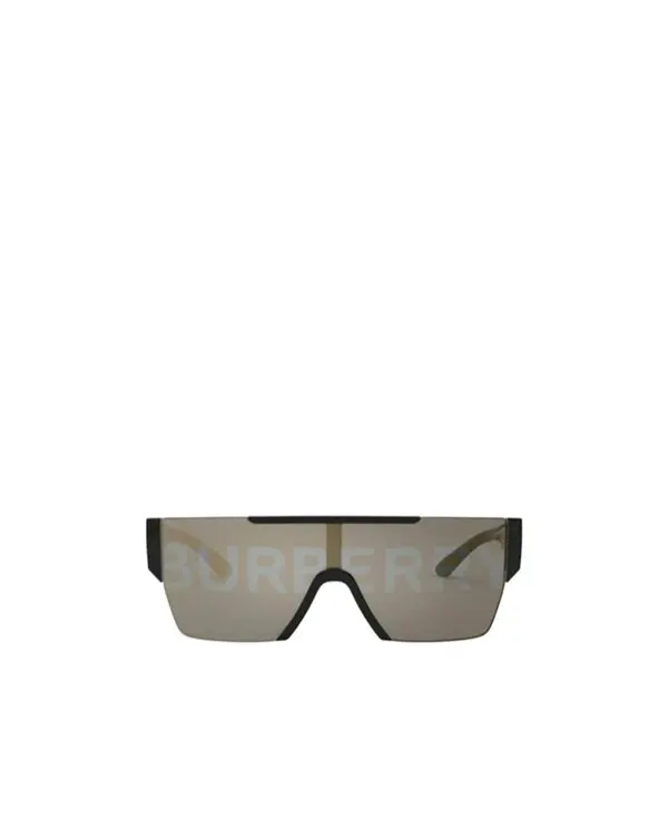 Burberry Logo Detail Tinted Shield Sunglasses - Black