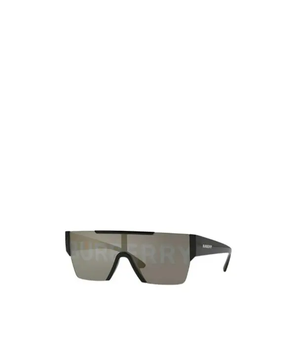 Burberry Logo Detail Tinted Shield Sunglasses - Black