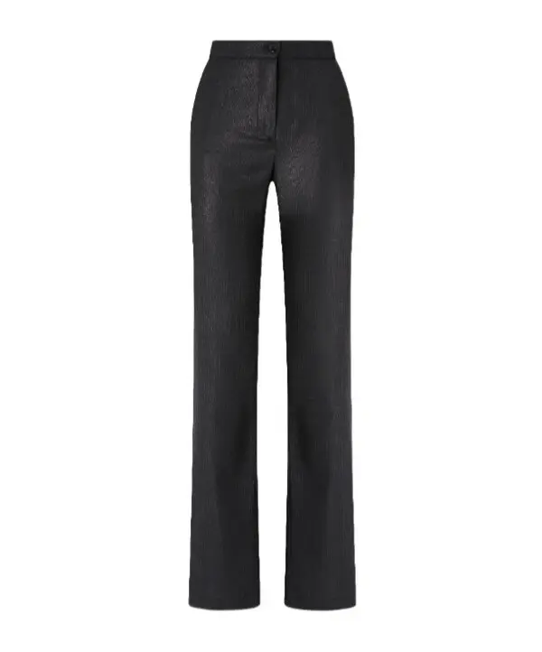 Pinko Shiny Effect Pinstriped Straight-leg Trousers
