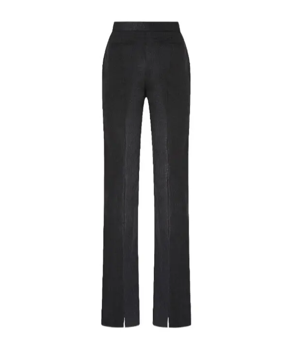 Pinko Shiny Effect Pinstriped Straight-leg Trousers