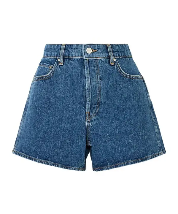 ANINE BING Thigh-length Denim Shorts - Medium Indigo