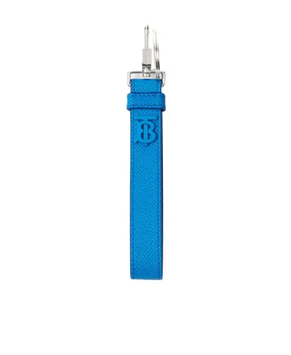 Burberry Tb Logo Plaque Keyring - Blue