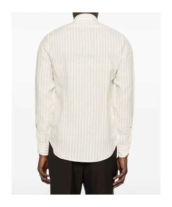 Eleventy Striped-pattern Shirt - White
