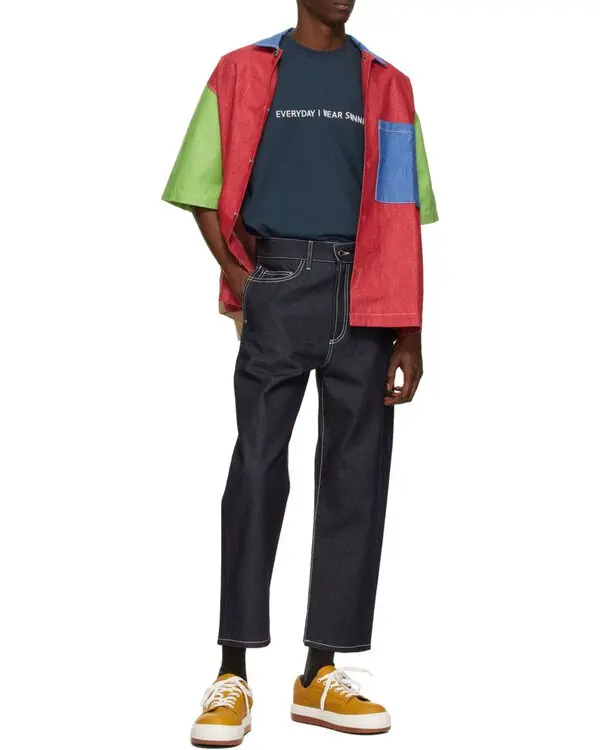Sunnei Contrast Stitching Jeans