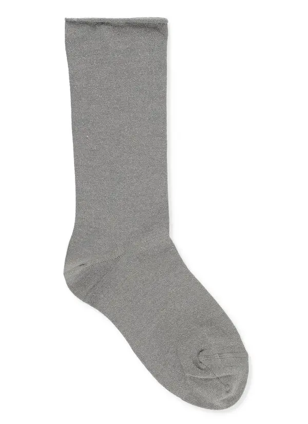 Brunello Cucinelli Lurex Cashmere Blend Socks - Medium Gray