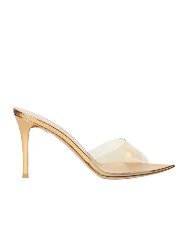 GIANVITO ROSSI Elle Pointed Toe High Heel Sandals - Nude