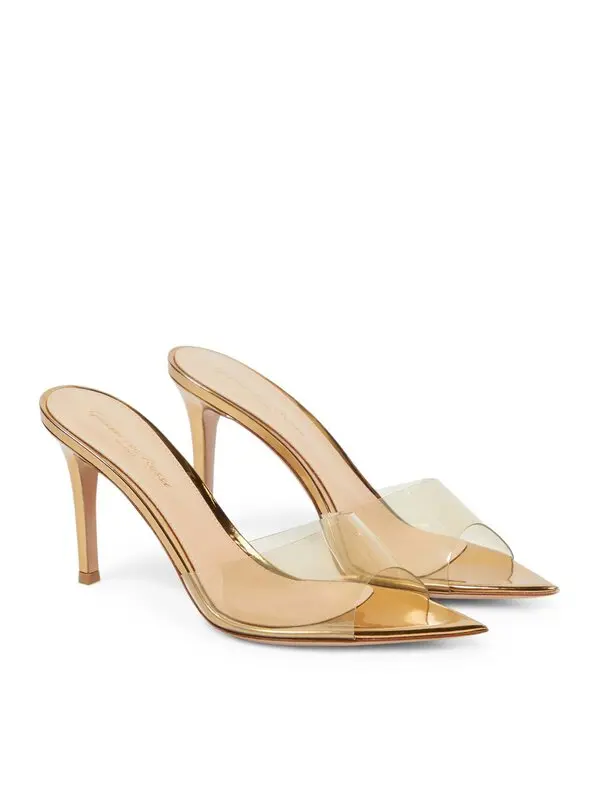 GIANVITO ROSSI Elle Pointed Toe High Heel Sandals - Nude