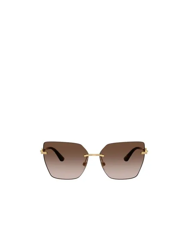 Dolce & Gabbana Geometric Frame Sunglasses - Gold