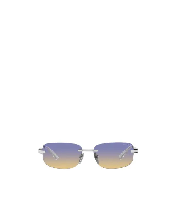 Prada Irregular Frame Rimless Sunglasses - Purple