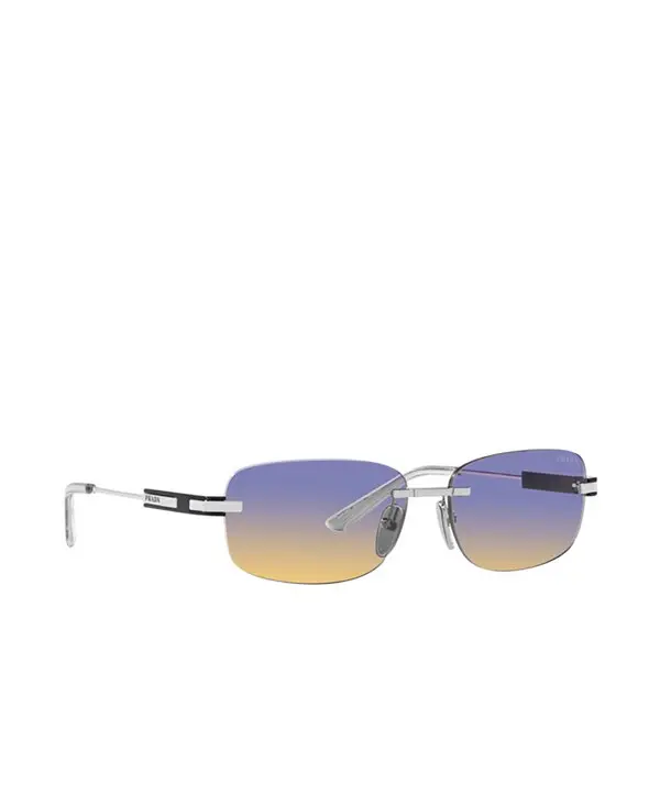 Prada Irregular Frame Rimless Sunglasses