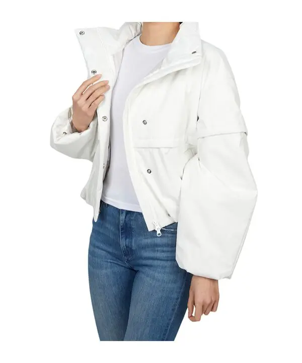 Max Mara Long-sleeved Cotton-padded Jacket - White
