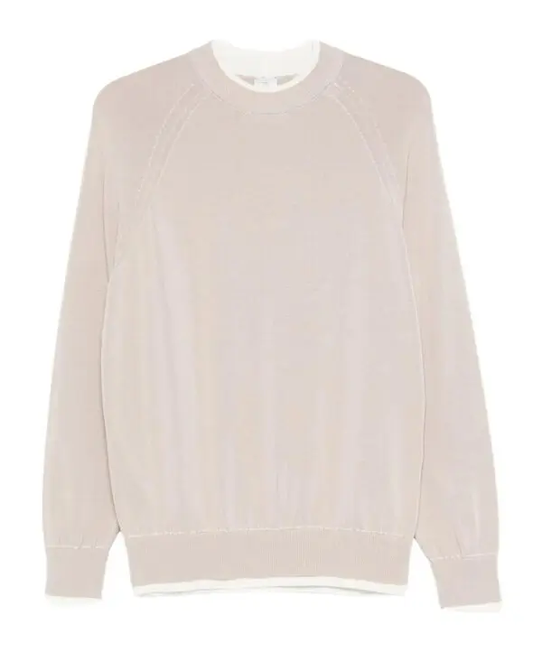 Eleventy Long-sleeved Knitwear - Sand Beige