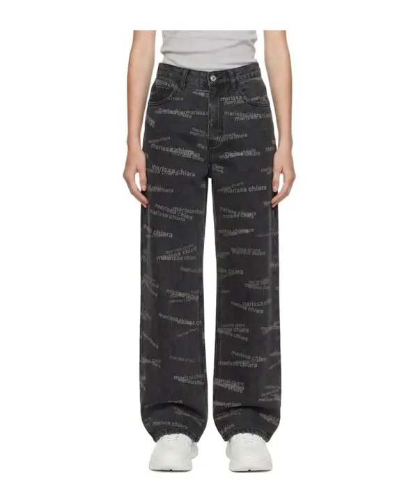 Marissa Chiara Printed Belt Loop Jeans