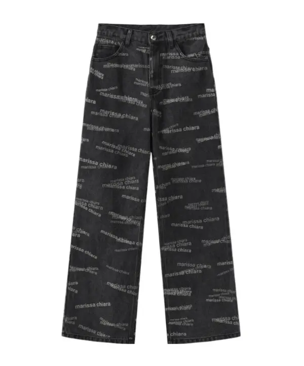 Marissa Chiara Printed Belt Loop Jeans