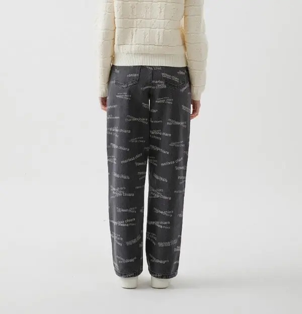 Marissa Chiara Printed Belt Loop Jeans