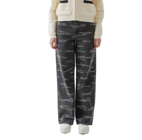 Marissa Chiara Printed Belt Loop Jeans