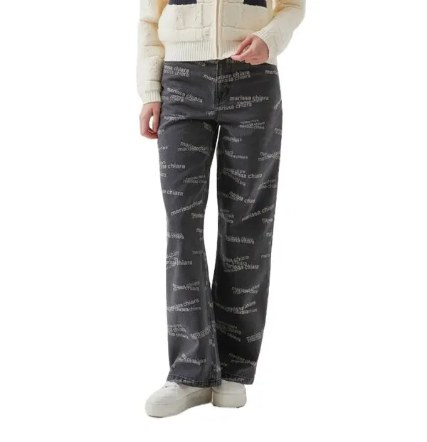 Marissa Chiara Printed Belt Loop Jeans