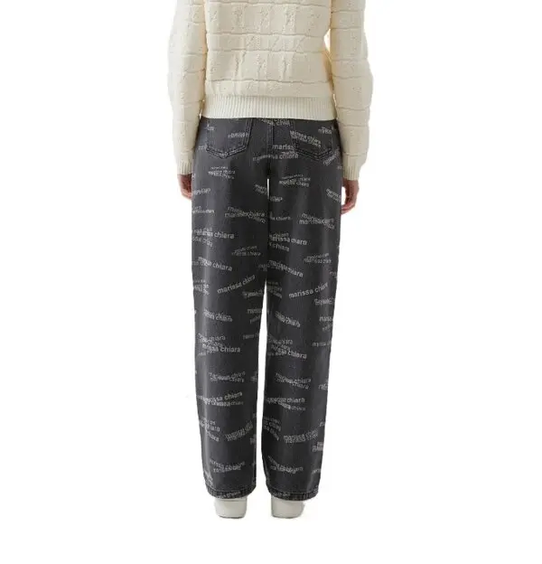 Marissa Chiara Printed Belt Loop Jeans