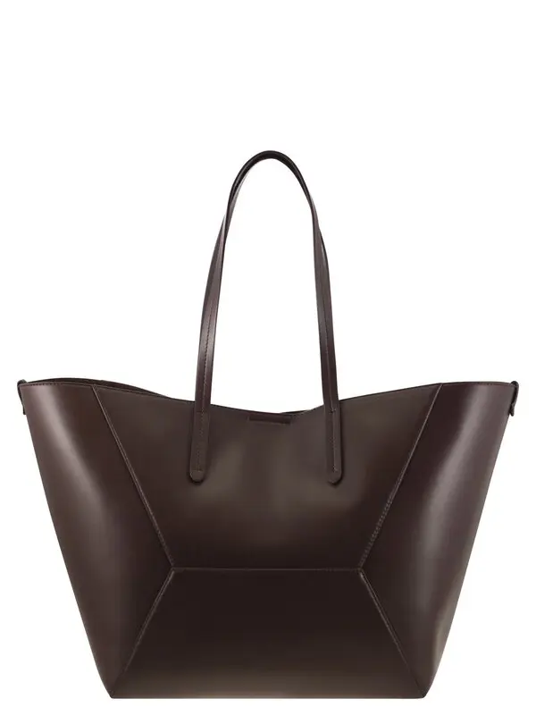Brunello Cucinelli Paneled Leather Tote Bag