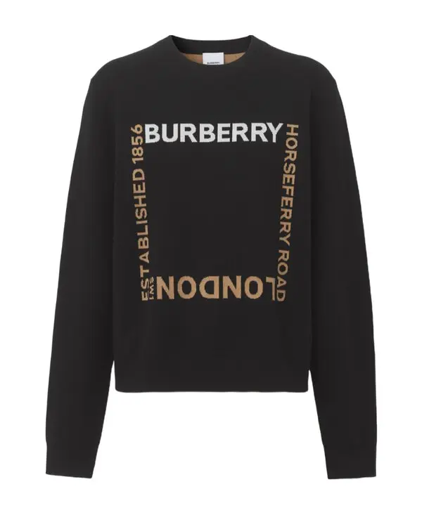 Burberry Intarsia-knit Logo Square Jumper
