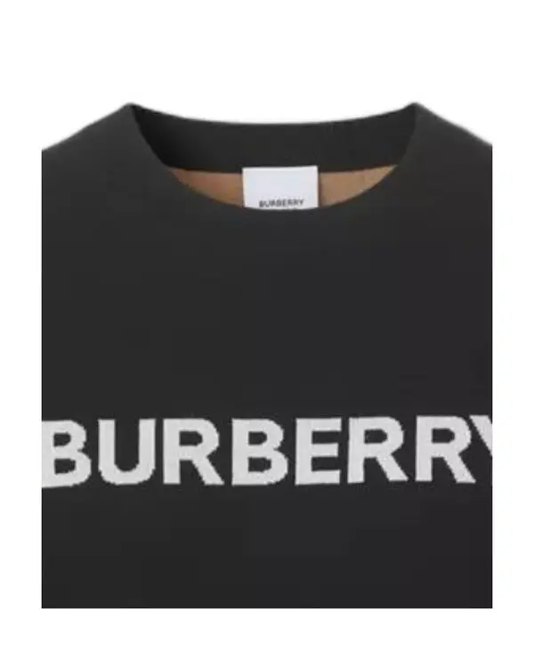 Burberry Intarsia-knit Logo Square Jumper