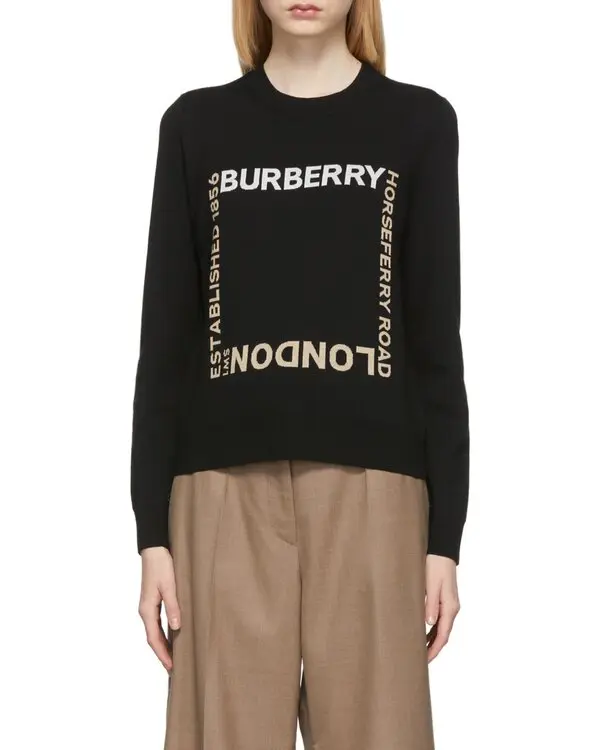 Burberry Intarsia-knit Logo Square Jumper
