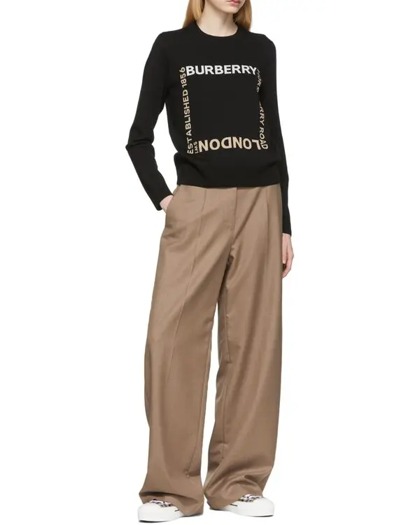 Burberry Intarsia-knit Logo Square Jumper
