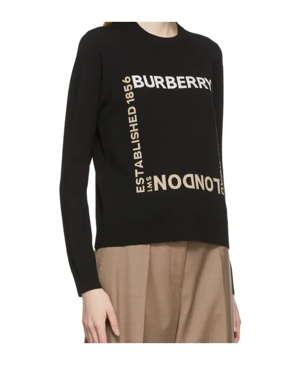Burberry Intarsia-knit Logo Square Jumper
