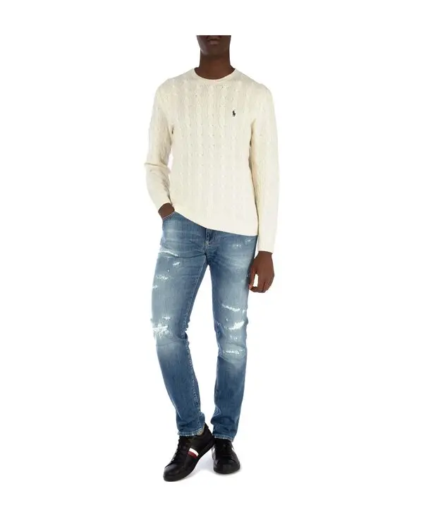 Polo Ralph Lauren Pony Embroidered Cable-knit Jumper - Nude