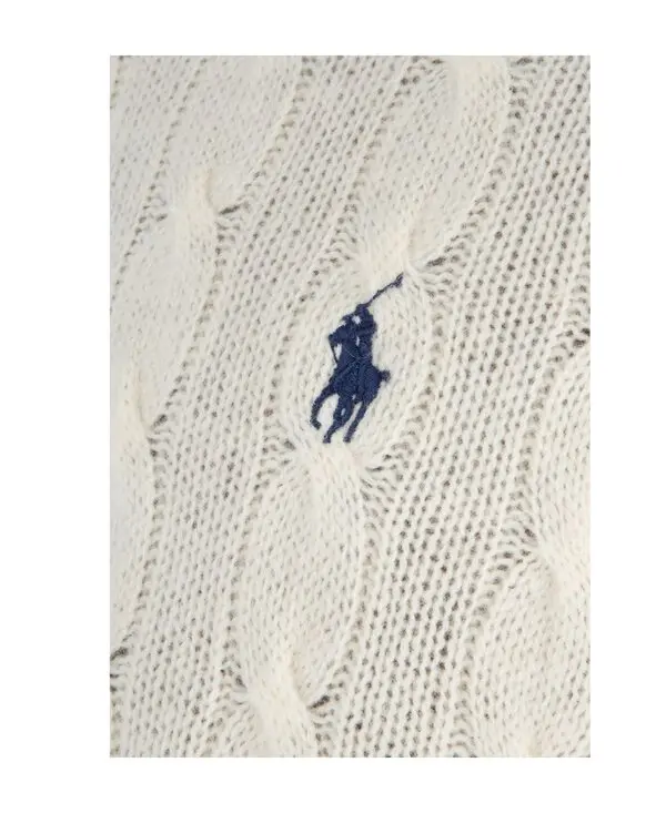 Polo Ralph Lauren Pony Embroidered Cable-knit Jumper - White