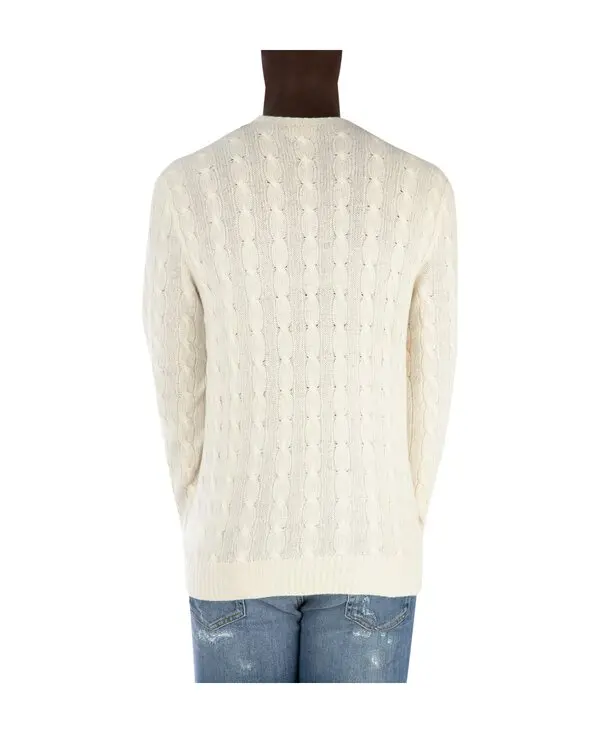 Polo Ralph Lauren Pony Embroidered Cable-knit Jumper - White